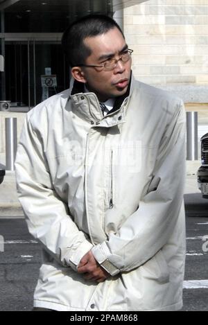 Patrick Chan , a neurosurgeon from Searcy, Ark., leaves the Little Rock, Ark., federal ...