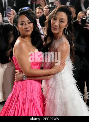 Michelle Yeoh, left, and Stephanie Hsu arrive at the second annual ...