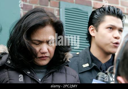 Ceasar Borja answers questions during a news interview before the ...