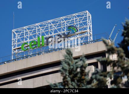 Facade of Cellnex's headquarters on March 13, 2023, in Madrid (Spain ...