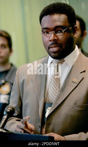 James Tate, Detroit's Second Deputy Chief of Police, talks during a ...