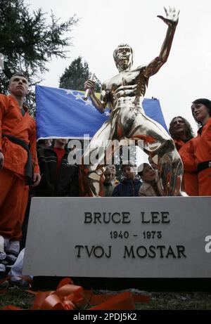 Le peuple bosniaque célèbre le dévoilement de la statue de l'artiste ...