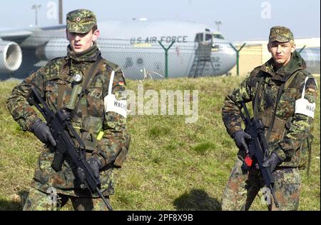 US Air Force Base Aérienne de Rhein-Main (Allemagne) panneau d'entrée ...