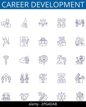 Collection d'icônes de progression et de progression. Croissance ...