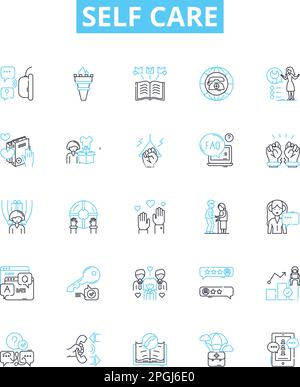 Mise en place des affiches des icônes de la ligne de pleine conscience ...