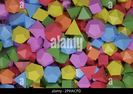 Solides platoniques. Tétraèdre, hexaèdre, octaèdre, dodécaèdre et ...