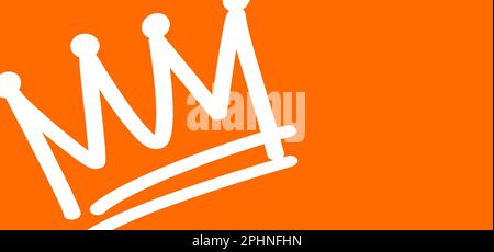 Couronne d'esquisse de dessin animé. Icône de couronne Graffiti ...