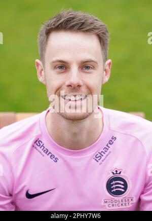 La Middlesex Robbie White lors de la journée des médias à Lord's ...