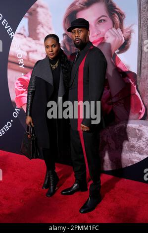 RZA, right, poses with his wife Talani Rabb at the premiere of a 4K ...
