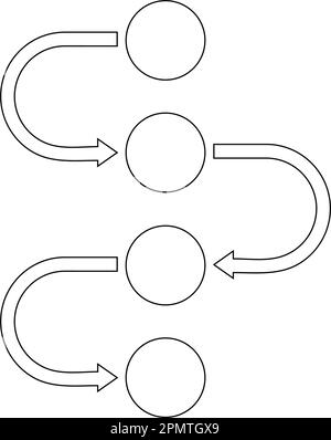 icône de procédure.mouvement,processus d'étape,symbole d'illustration ...
