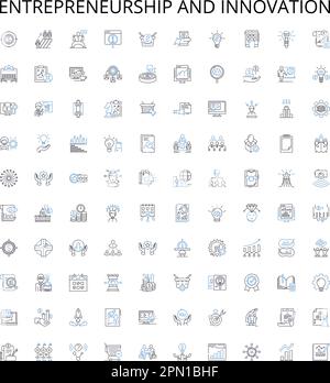 Collection d'icônes pour les grandes lignes de l'entrepreneuriat et de ...