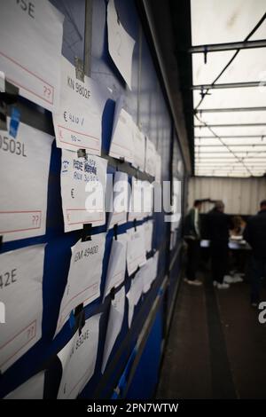 PRODUCTION - 17 avril 2023, Hesse, Weiterstadt : Edwin Atema (l ...
