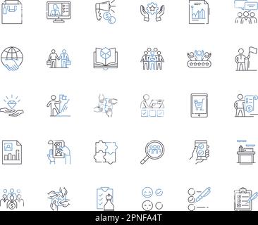 Collecte des icônes de ligne d'évaluation des risques. Vulnérabilité ...