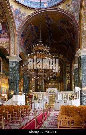 Eglise Ieros Naos Panagia Dexias, vue intérieure, Agios Pavlos, Thessalonique, Grèce Photo Stock ...