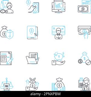 Jeu d'icônes linéaires de la méthode agile. Itératif, Scrum ...