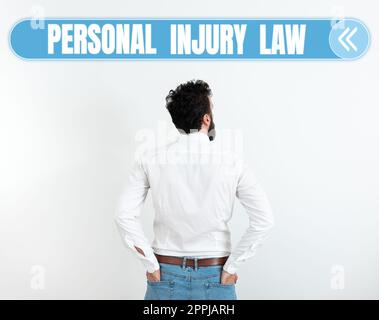 Affiche indiquant la loi sur les blessures corporelles, mot pour ...