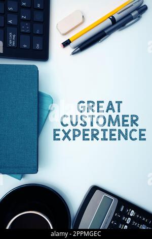 Affiche présentant une excellente expérience client, une idée d ...
