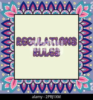 Texte d'écriture règles de la réglementation Énoncé standard la ...