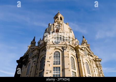 Frauenkirche à Dresde, église baroque évangélique luthérienne de la ...