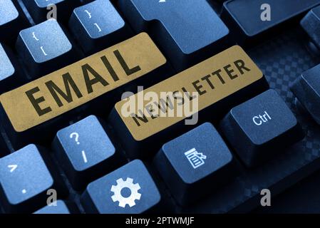 Lettre d'information électronique manuscrite. E-mail de concept d ...