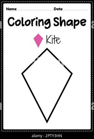 Page de coloriage de cerf-volant pour les enfants d'âge préscolaire, de ...