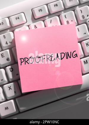 Affichage du signe correction, concept signification acte de lecture et ...