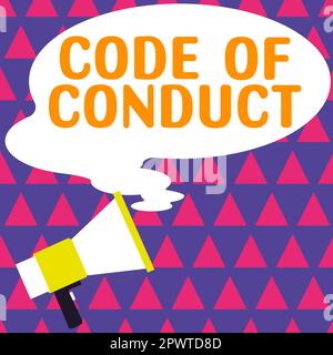 Légende conceptuelle Code de conduite, approche commerciale règles d ...