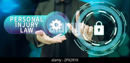 Affiche indiquant la loi sur les blessures corporelles, mot pour ...