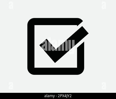 Icône de signe de validation. Case à cocher Bouton. Résumé fond ...