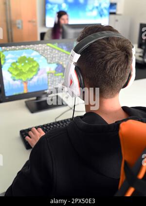 Karlsruhe, Allemagne. 25th avril 2023. Photo extérieure et logo de la société Gameforge, qui est ...