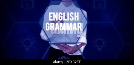 Écriture du texte affichant la grammaire anglaise. Les cours de ...