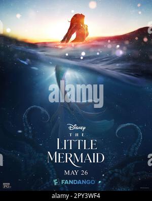 LA PETITE SIRÈNE, affiche américaine, Halle Bailey, Ariel, 2023. © Walt Disney Studios Motion ...