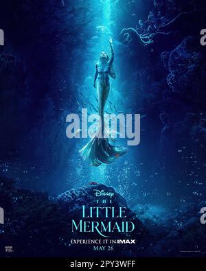 LA PETITE SIRÈNE, affiche américaine, Halle Bailey, Ariel, 2023. © Walt Disney Studios Motion ...