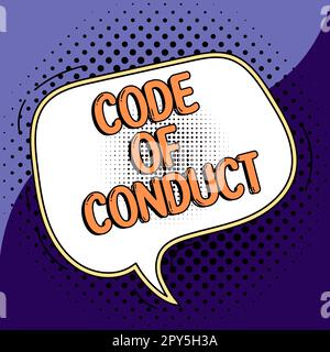 Légende conceptuelle Code de conduite, approche commerciale règles d ...