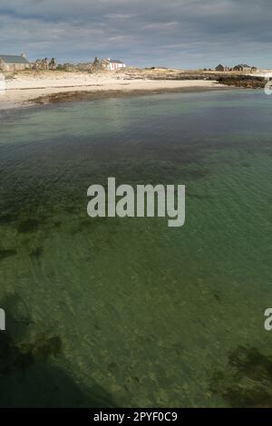 Village de pêcheurs abandonné sur l'île Inishkea South sur la voie de l ...