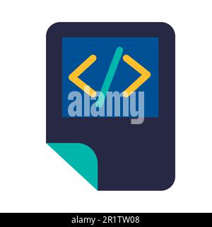 Script de codage fichier électronique symbole glyphe illustration du ...