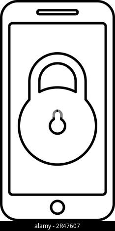 Smartphone Lock sécurité des données personnelles cyber-accès concept ...