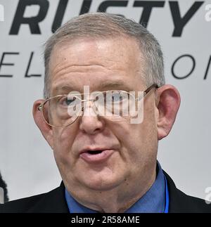 20 février 2023, Burlington, Kansas, États-Unis : Tim Carty, fondateur ...