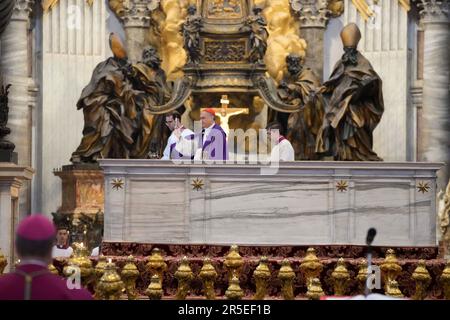 CORRECTS CARDINAL NAME - Cardinal Mauro Gambetti, center, blesses the ...