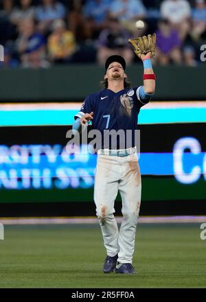 02 JUIN 2023 : le fieleur de gauche de Kansas City Royals Edward ...