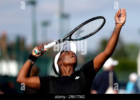 Sachia Vickery lors de son match contre Ashlyn Krueger le deuxième jour ...