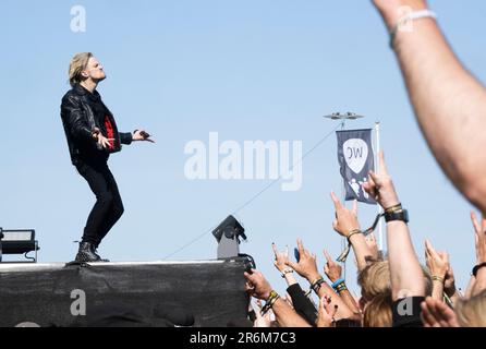 SOLVESBORG 20230610 le groupe américain Skid Row avec le chanteur suédois Erik Gronwall se ...
