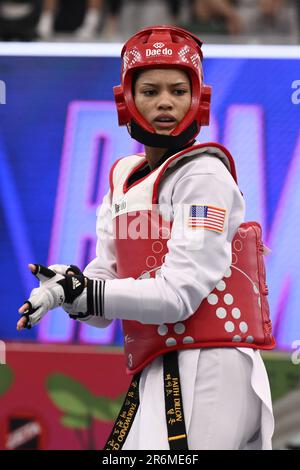 Jade JONES (GBR) contre Faith DILLON (USA) pendant les demi-finales de ...