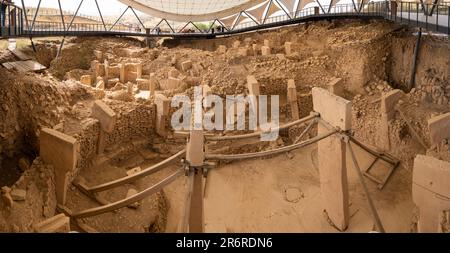 La vue panoramique de Gobeklitepe est un site archéologique. Gobeklitepe le plus ancien Temple ...