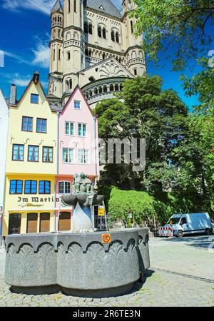 Cologne (Köln, Fischmarkt), Allemagne - 6 juin. 2023: Belle vieille ...