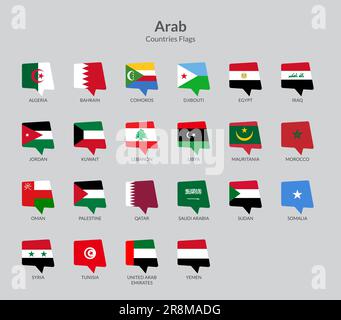 Collection d'icônes de drapeau des pays arabes Image Vectorielle Stock ...