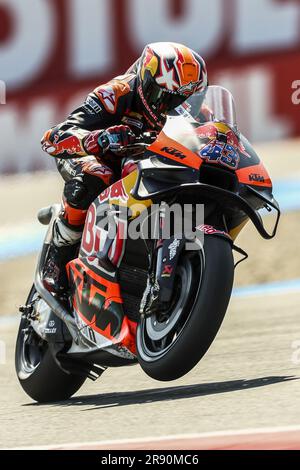 ASSEN – Jack Miller (ESP) sur son KTM réagit après la deuxième séance d ...