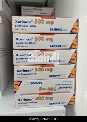 Prague, république tchèque–Mai 23 2023:Humulin R Human Insulin ADNr 100 ...