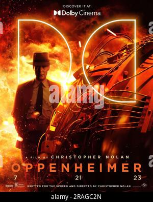 OPPENHEIMER, affiche américaine, Cillian Murphy dans le rôle de J ...