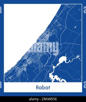 Carte de la ville Rabat Maroc Afrique illustration vectorielle Image ...